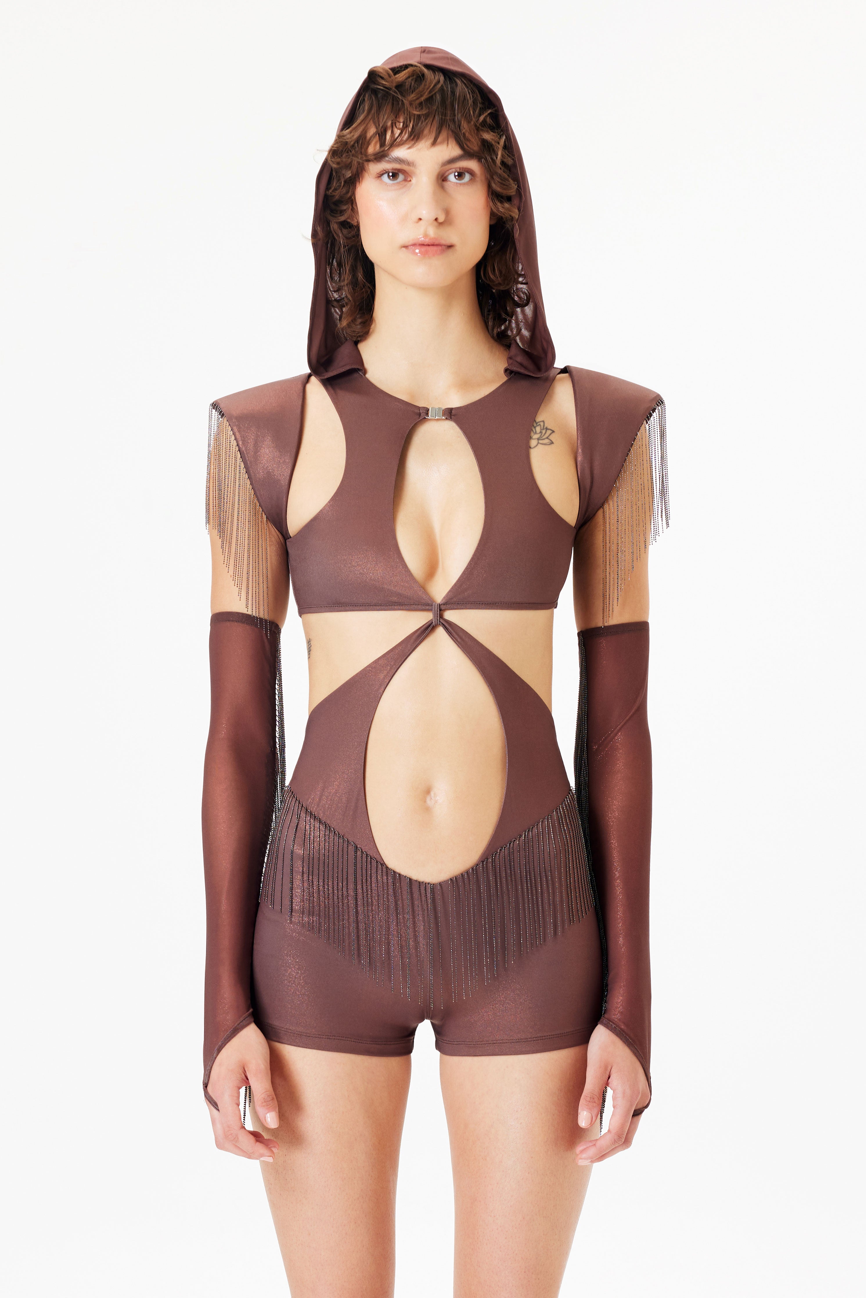 Artemis Playsuit - Brown – IAMNOTBASIC
